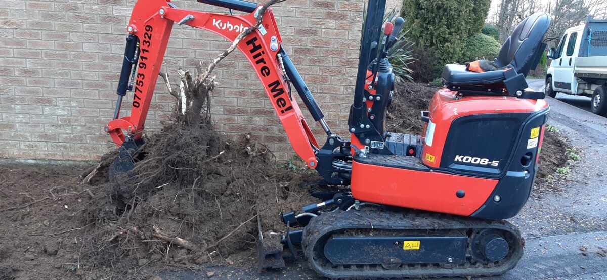 Tree stump and root removal - The Mini Digger Guy: Mini digger and ...